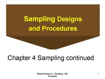 PPT Sampling Designs PowerPoint Presentation Free To View Id Ff YTg Y