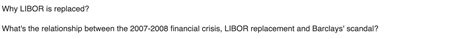 Solved Why Libor Is Replaced Whats The Relationship