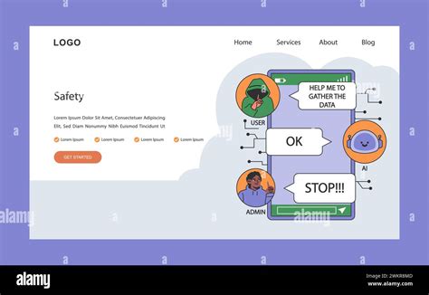Ai Ethics Web Or Landing Artificial Intelligence Development Neural