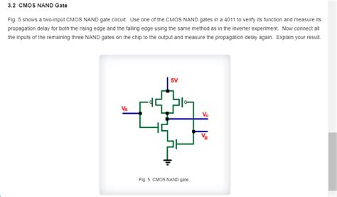 [solved] Please Show In Multisim Fig 5 Shows A Two Input Cmos Nand