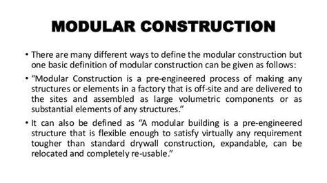 Modular Construction Ppt