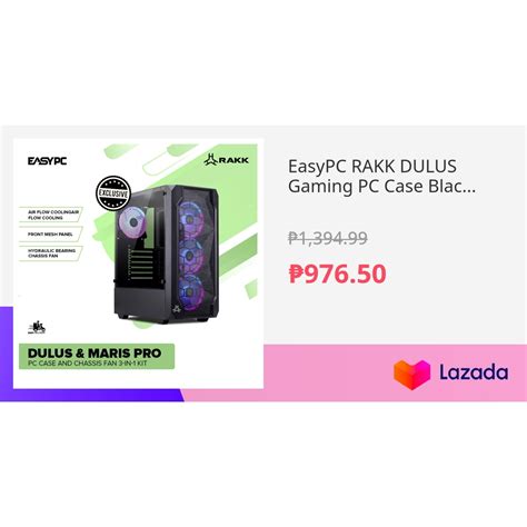 Easypc Rakk Dulus Gaming Pc Case Black Rakk Dulus Pc Case Maris Pro Chassis Fan 3 In 1 Kit