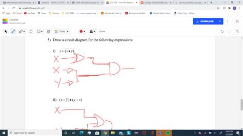 College Discrete Math Boolean And Circuit Diagram How To Convert Expression Into Circuit
