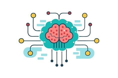 Stylized Brain With Circuitry And Connected Nodes Illustrating The Concept Of Digital