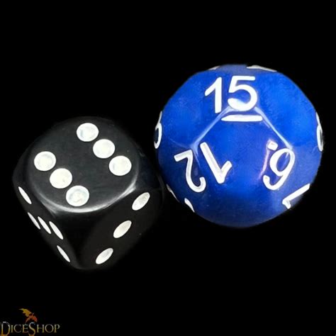 Impact Opaque Indigo Blue And White D15 Dice