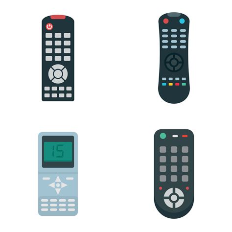remote control icons set flat style 8883980 vector art at vecteezy
