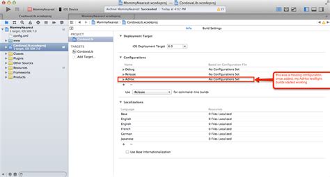 Ios6 Xcode 45 No Such File Or Directory Libcordovaa Stack Overflow