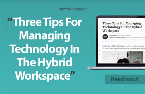 New Article Alert ‘three Tips For Managing Technology In The Hybrid Workspace Netsupport Inc