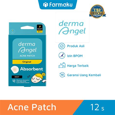 derma angel acne patch night 12 lembar farmaku