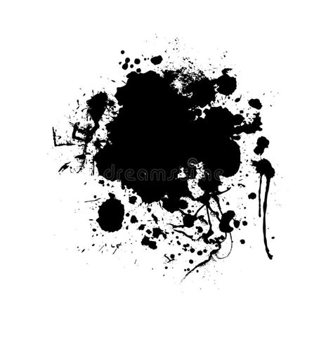 Abstract Black Blot Object Hand Drawing Not Ai Stock Vector
