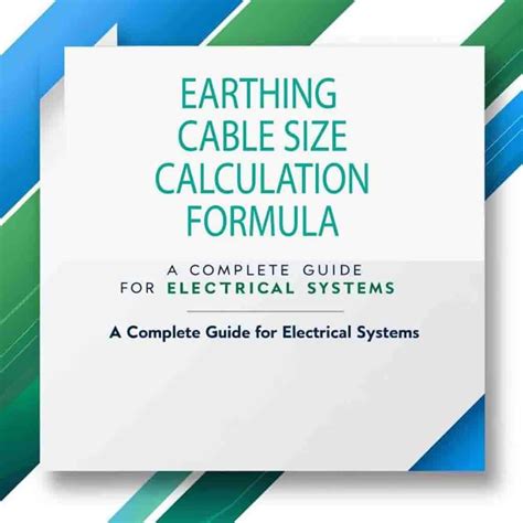 Earthing Cable Size Calculation Formula Electrical Engineering Hub