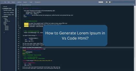 How To Generate Lorem Ipsum In Vs Code Html Lipsum Hub
