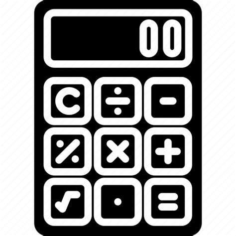 Calculator Mathematics Arithmetic Device Computation Numbers Digital Icon Download On