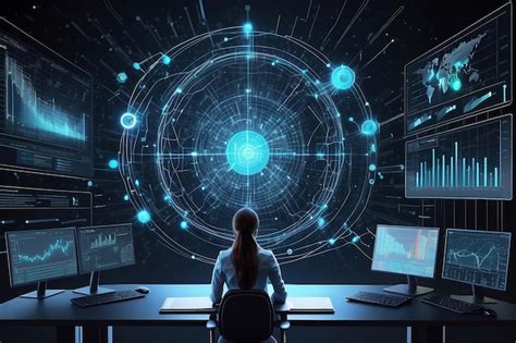 premium photo big data analytics with ai technology data analyst