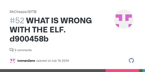 What Is Wrong With The Elf D900458b · Issue 52 · Mrcheezegytb · Github