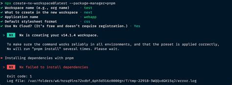 `create nx workspace` command not working with `pnpm` v7 · issue 10172