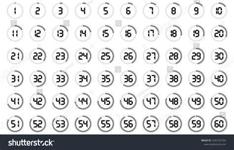 Set Vector Image Minimalistic Clock Dial Stock Vector Royalty Free