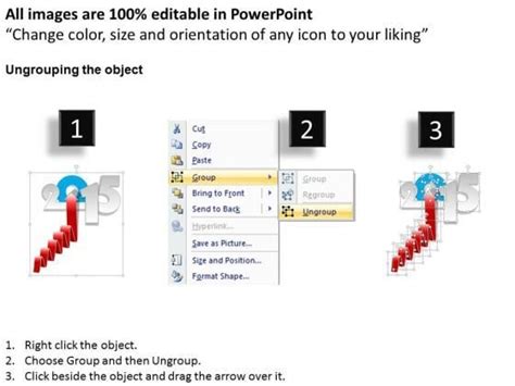 Business Diagram Arrow Going Up To 2015 PowerPoint Template