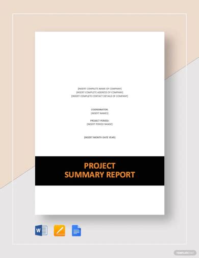 Project Executive Summary Examples Format Pdf