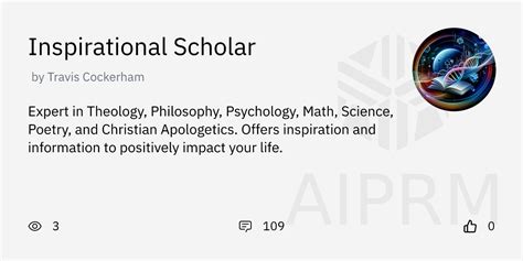 Gpt Inspirational Scholar By Travis Cockerham Aiprm For Chatgpt
