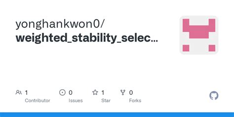 Github Yonghankwon0weightedstabilityselection