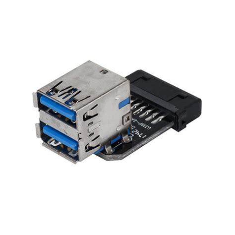 Fankhu USB Pin Socket To Dual USB A Female Motherboard Adapter Splitter Walmart Com