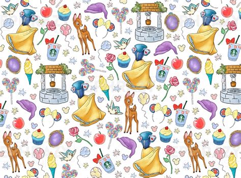 Disney Snow White Seamless Pattern — Digital Seamless Patterns