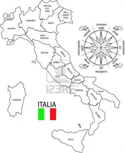 Laminas Para Colorear Coloring Pages Mapa Y Bandera De Italia Para Dibujar Pintar Colorear