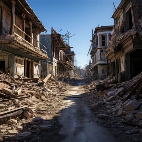 Powerful Earthquake Showcasing The Devastating Impact Of Seismic