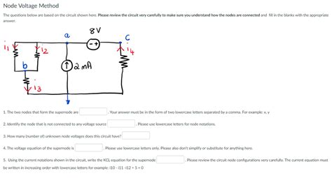 answered node voltage method the questions below… bartleby