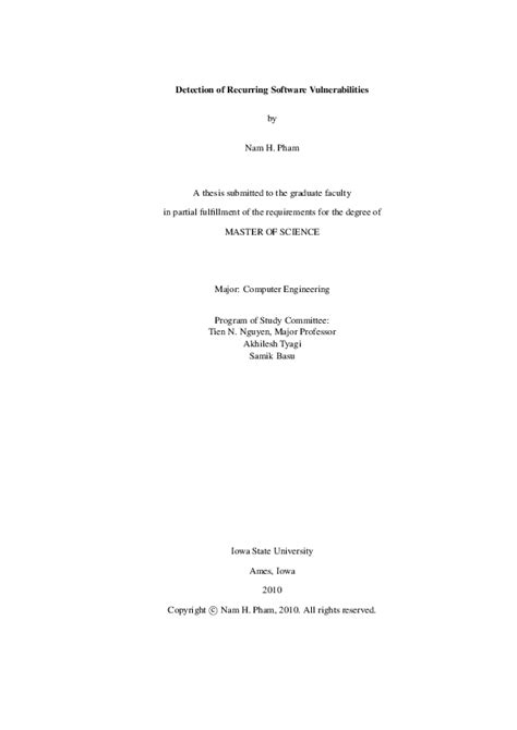 Pdf Detection Of Recurring Software Vulnerabilities
