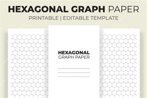 육각 그래프 용지 프리미엄 벡터