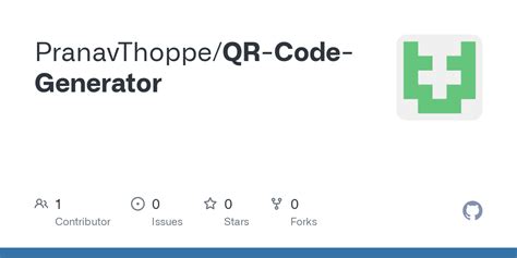 GitHub PranavThoppe QR Code Generator
