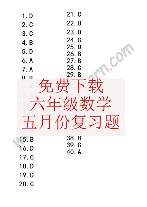 Std 6 Maths May Revision