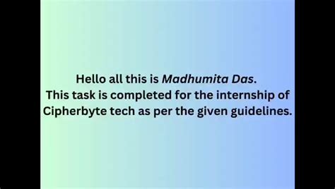 Madhumita Das On Linkedin Connections Task1 Internship Programming