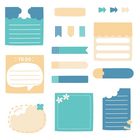 Set Of Cute Hand Drawn Doodle Text Box With Icon Speech Bubble