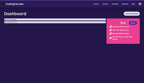 🚀 feature better user dashboard · issue 417 · codingcatdev codingcat dev · github
