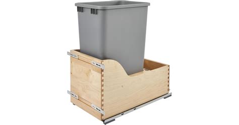 Rev A Shelf WCSD DM Wood Classics W Single Pull Out Bump To Open Qt Gallon