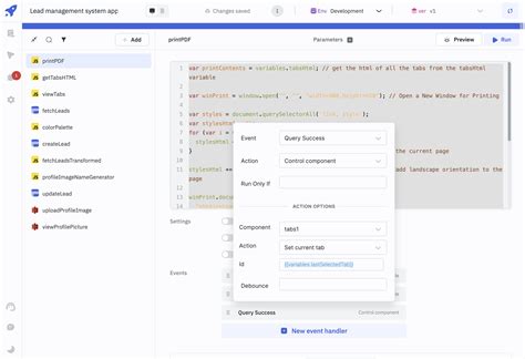 Print Data From Multiple Tabs Tooljet