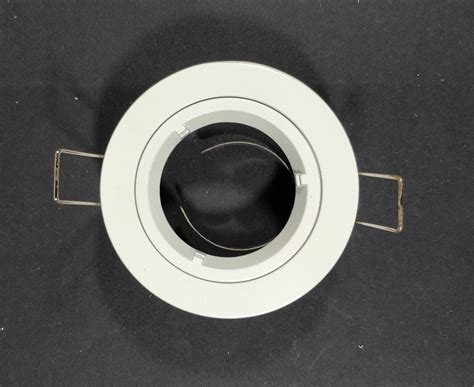 4 X White Fixed Downlight Fittings 12v Mr16 Low Voltage 80mm Diameter