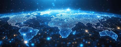 Global Network Connection Earths Digital Landscape Premium Ai Generated Image