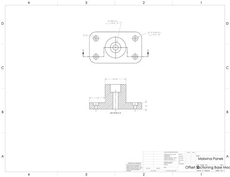 Offset Sectioning Base Model 4X 25 THRU ALL 50 50 THRU ALL 1 A A 2 1 SECTION A A A