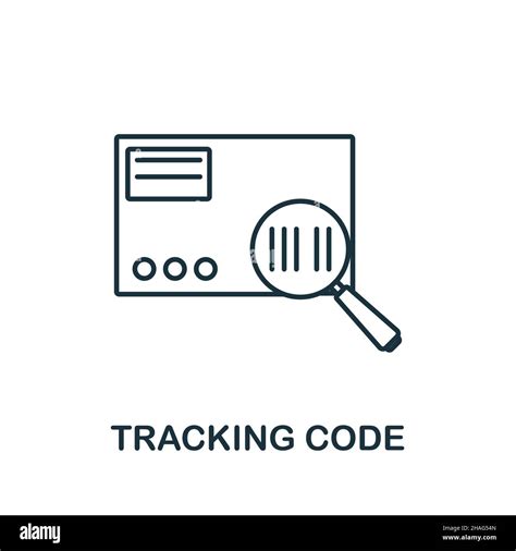 Tracking Code Icon Line Element From Affiliate Marketing Collection Linear Tracking Code Icon