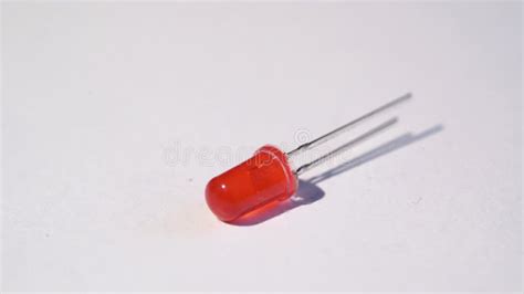 White Rgb Led Electronic Component Isolated At White Background Stock