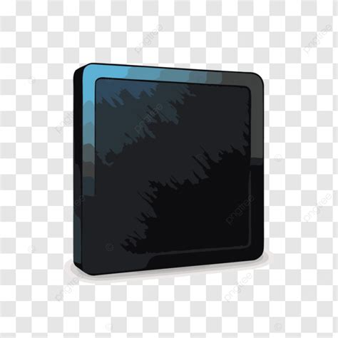 흰색 배경에 고립 된 검은 사각형 장치 벡터 흰색 배경에 파란색의 단순한 검은 아이콘 그림자 없음 작은 프레임 중앙 Png 일러스트 및 벡터 에 대한 무료 다운로드