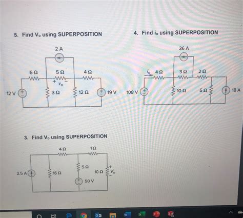 solved 5 find vo using superposition 4 find i using