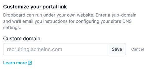 Custom Domain Dropboard Help Docs