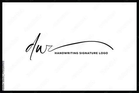 Dw Initials Handwriting Signature Logo Dw Hand Drawn Calligraphy Lettering Vector Dw Letter