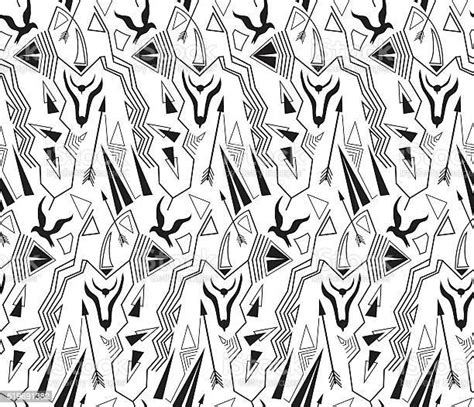 트라이벌 추상적임 앤틱형 최소한의 이음새 없는 패턴 0명에 대한 스톡 벡터 아트 및 기타 이미지 0명 개성 개념 곧은 Istock