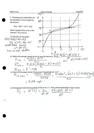 Calc Derivative And Differentiability MATH Studocu